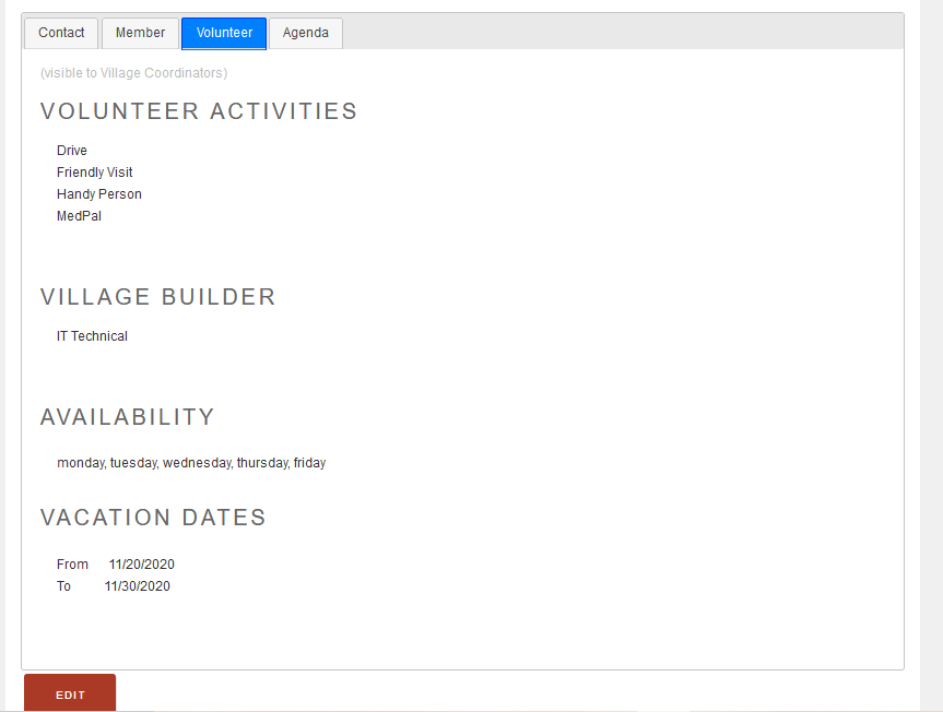 How does a volunteer complete the Volunteer tab in their profile ...