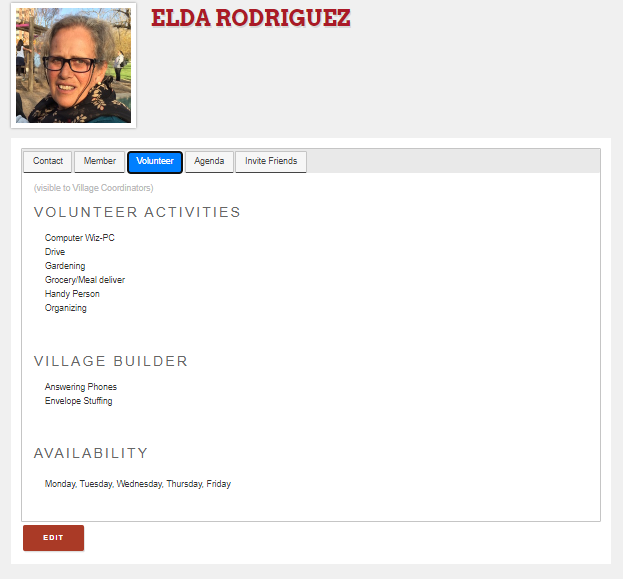 How does a member complete the Volunteer tab in their profile ...