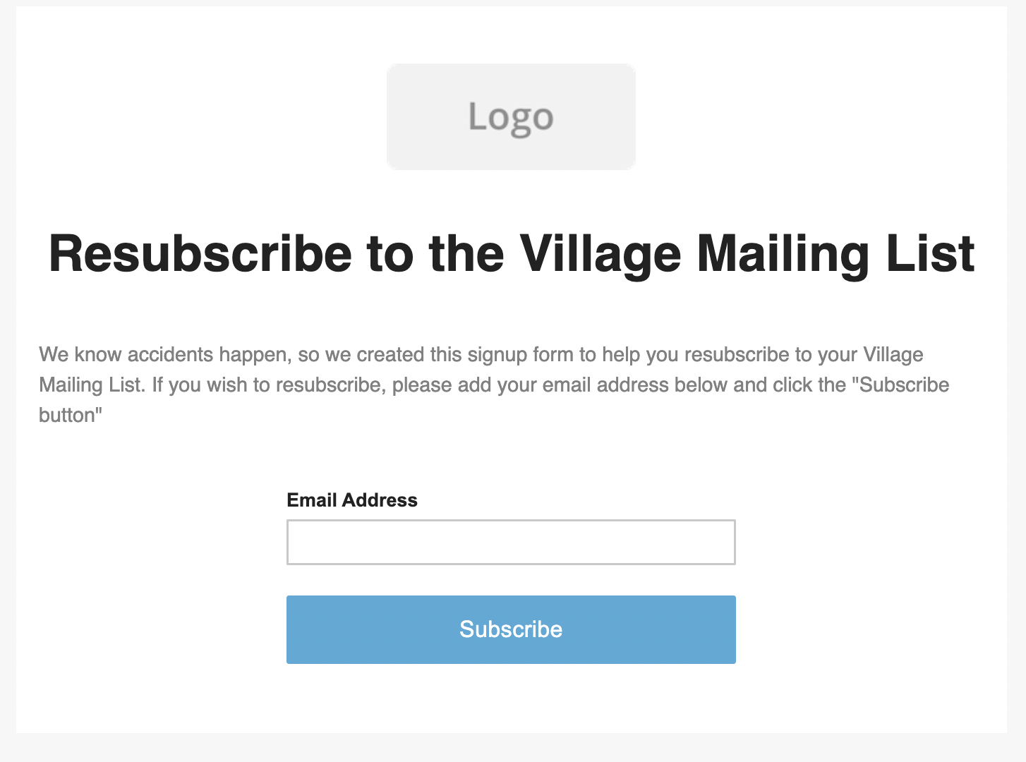 How to create a Mailchimp resubscribe signup form – HELPFUL VILLAGE