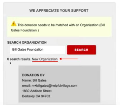 How to match a donation to an Organization? – HELPFUL VILLAGE