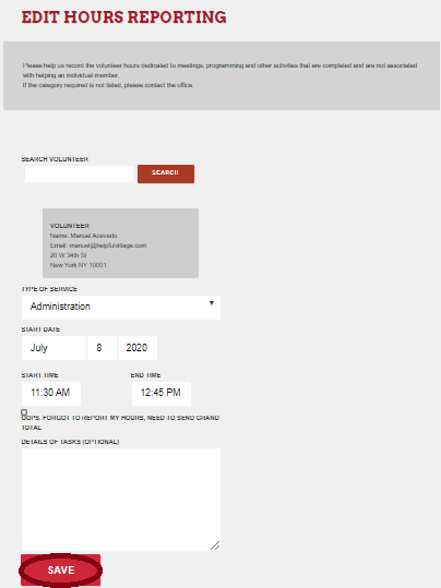 Where to see and edit the Reported Hours List ? – HELPFUL VILLAGE