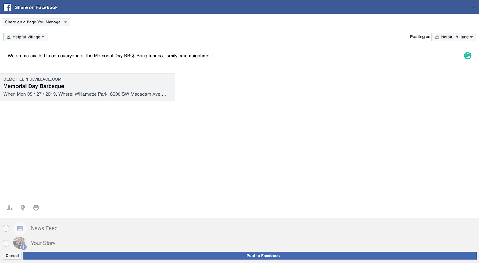 How to promote a Village event on Facebook? – HELPFUL VILLAGE