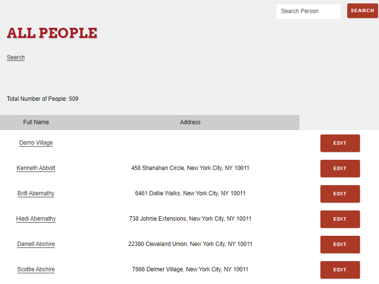 Where can you find all the people who are registered on the system ...