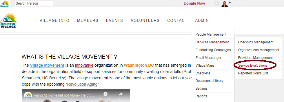 How can I see all the Service Evaluations ? – HELPFUL VILLAGE