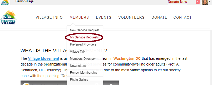 How can I see all my service requests ? – HELPFUL VILLAGE